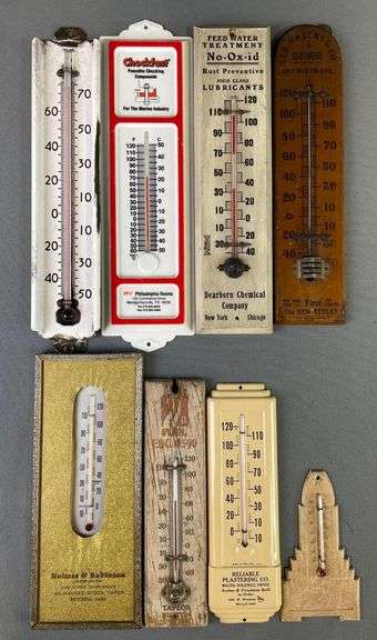 Group Of Assorted Advertising Thermometers - Matthew Bullock Auctioneers