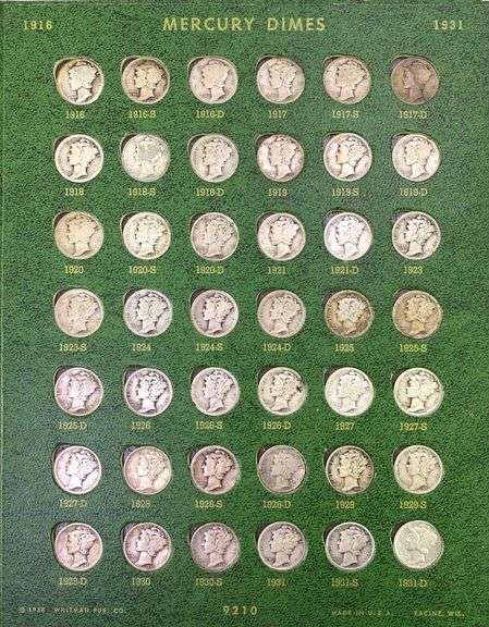 Complete Set of Mercury Dimes and Roosevelt Dimes - Matthew Bullock ...