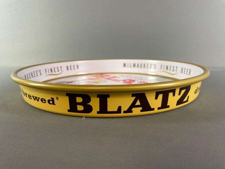 Vintage Blatz Beer Advertising Tray - Matthew Bullock Auctioneers