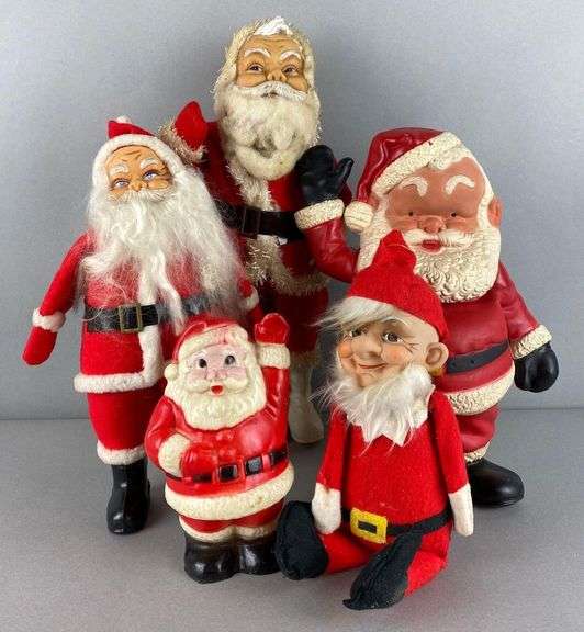 Group of 5 Vintage Santa Claus Figures - Matthew Bullock Auctioneers
