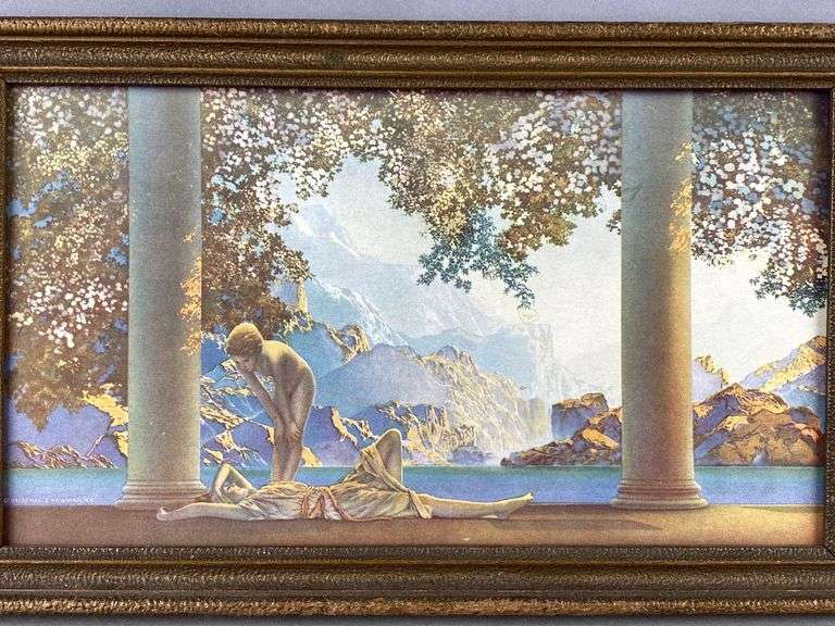 Antique Maxfield Parrish Daybreak Framed Lithograph - Matthew Bullock ...
