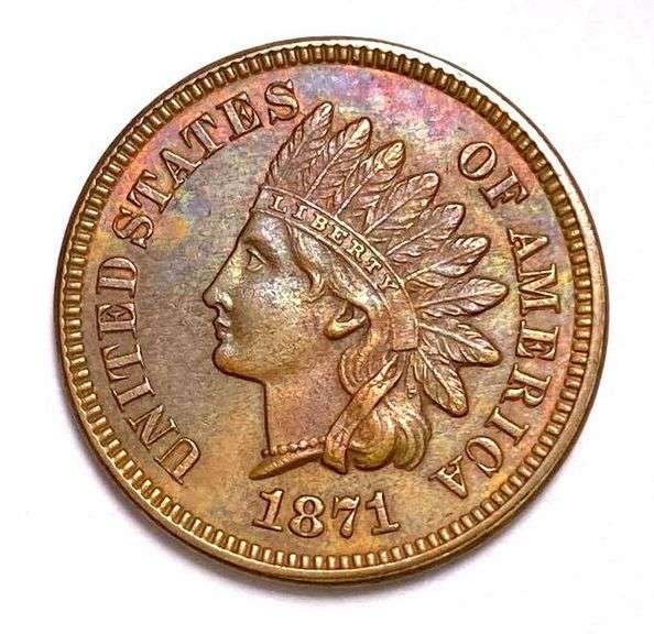 1871 Indian Head Cent - Matthew Bullock Auctioneers