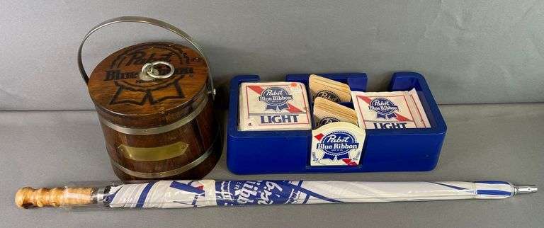 Group of Pabst Blue Ribbon Beer Advertising Items - Matthew Bullock ...