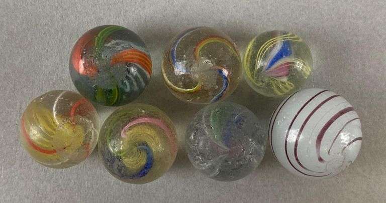 Group of 7 Antique German Marbles - Matthew Bullock Auctioneers