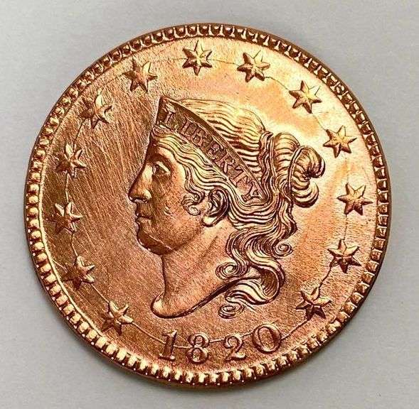 1820 Coronet Head Large Cent - Matthew Bullock Auctioneers