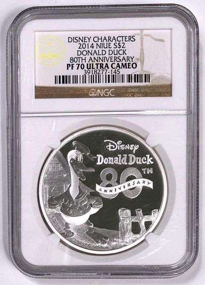 2014 NIUE $2 Donald Duck 80th Anniversary Ultra Cameo (NGC) PF70 ...