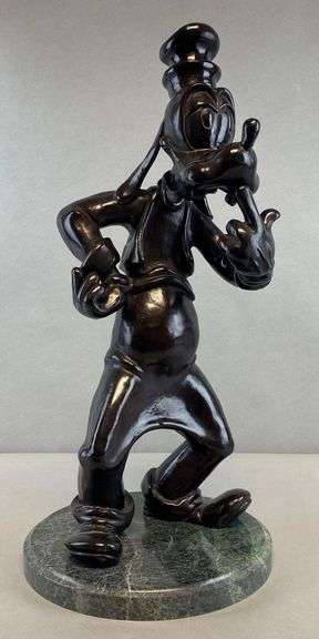 Disney Goofy Bronze Statue on Marble Base - Matthew Bullock Auctioneers