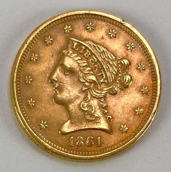 1861 $2.50 Liberty Gold - Matthew Bullock Auctioneers