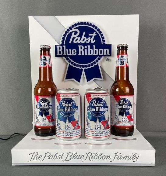 Pabst Blue Ribbon Beer Motion Light Up Bottle And Can Advertising ...