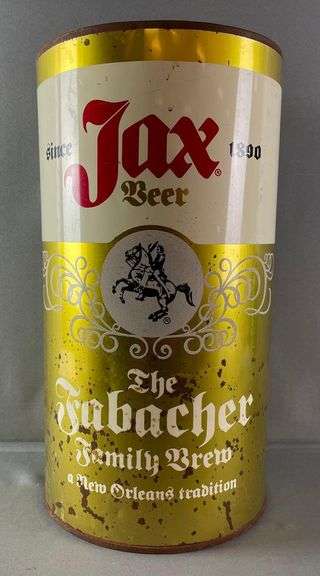 Vintage Ajax Beer Can Advertising Metal Garbage Can - Matthew Bullock ...