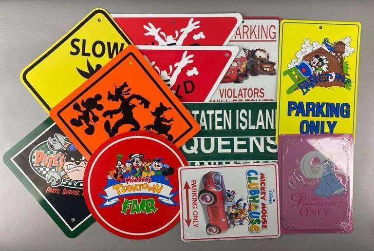 Group of 14 Disney Signs - Matthew Bullock Auctioneers