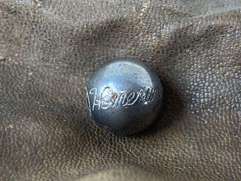 Group of 150+ Assorted Marbles and Leather Pouch - Matthew Bullock ...