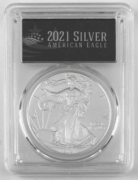Special Black Label 2021 US Silver Eagle Heraldic Eagle Type 1 PCGS ...