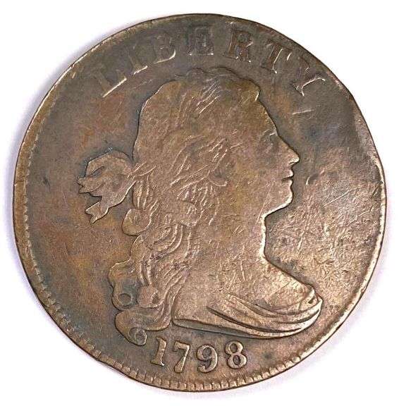 1798 Draped Bust Large Cent - Matthew Bullock Auctioneers