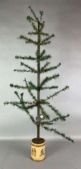 Antique German Feather Christmas Tree - Matthew Bullock Auctioneers