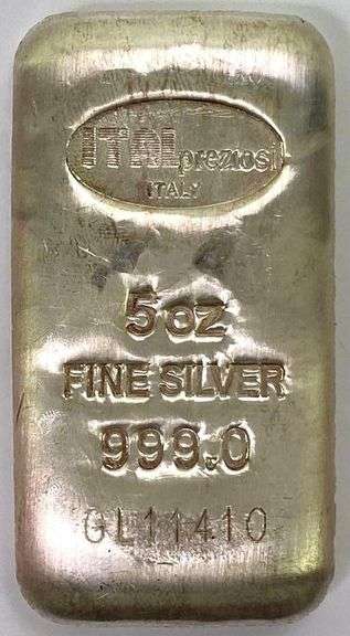 Intalpreziosi Vertical 5oz .999 Fine Silver Ingot/Bar - Matthew Bullock ...