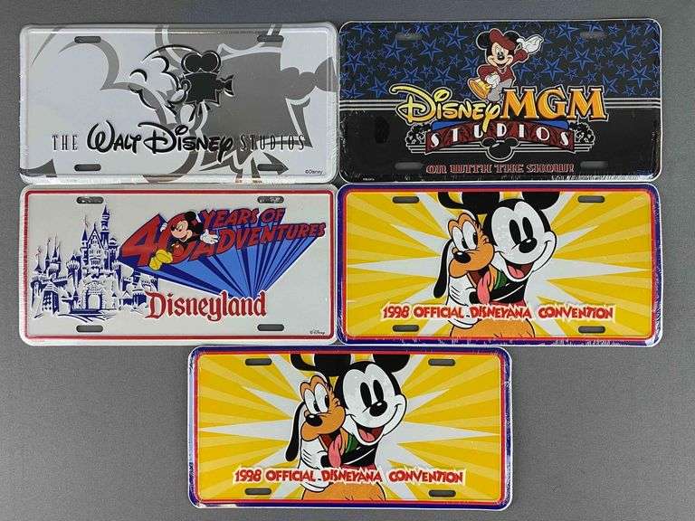 Group of 10 Assorted Walt Disney world License Plates - Matthew Bullock ...