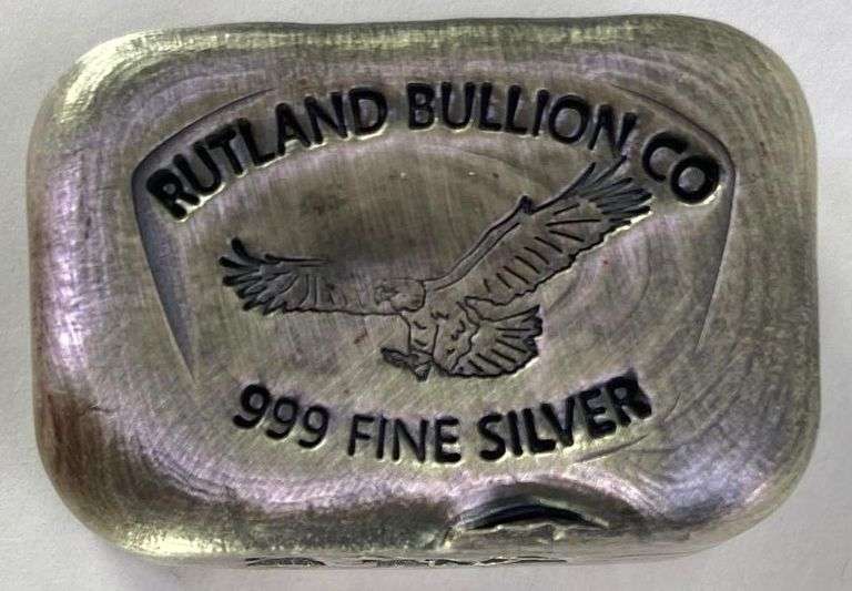 RARE Rutland Bullion 2 oz Hand Poured .999 Fine Silver Bar - Matthew ...