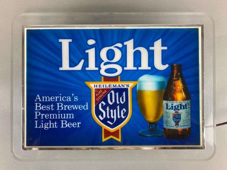 Heilemans Light Old Style Light Up Advertising Sign - Matthew Bullock ...