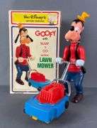 Vintage Ilco Disney Goofy Bump n Go Action Lawn Mower - Matthew Bullock ...