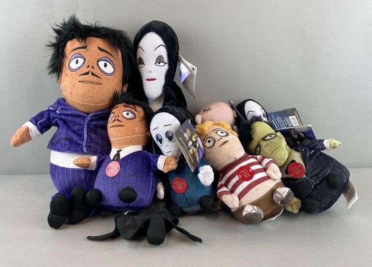 Group or 8 The Addams Family Plushies - Matthew Bullock Auctioneers