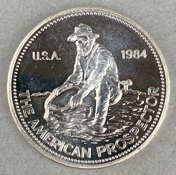 1984 Engelhard The American Prospector 1oz Silver Round - Matthew ...