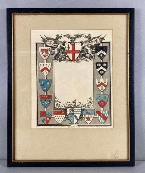 Domine Dirige Dios Coat of Arms Border - Matthew Bullock Auctioneers