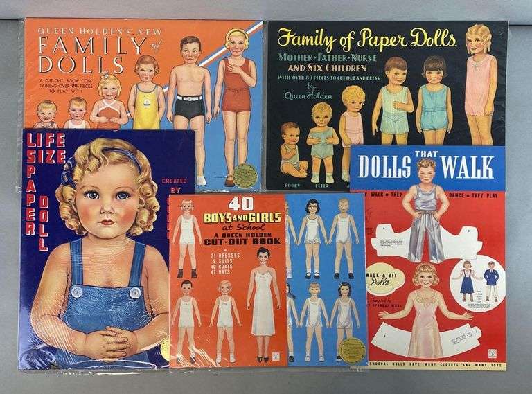 Group of 5 Assorted Children Paper Doll Sets - Matthew Bullock Auctioneers