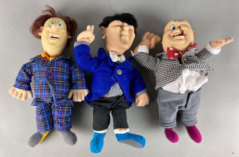 TM Spumco The Three Stooges Dolls Set - Matthew Bullock Auctioneers