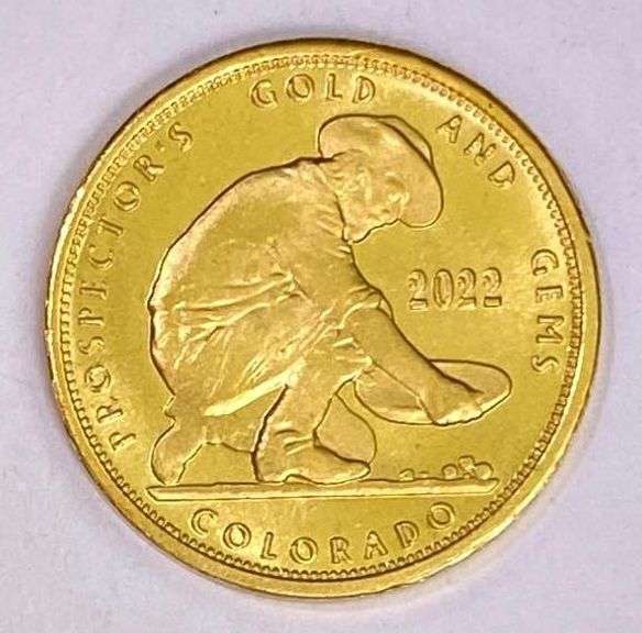 2022 Prospectors Gold and Gems Colorado 1/10 oz .999 Fine Gold Small ...