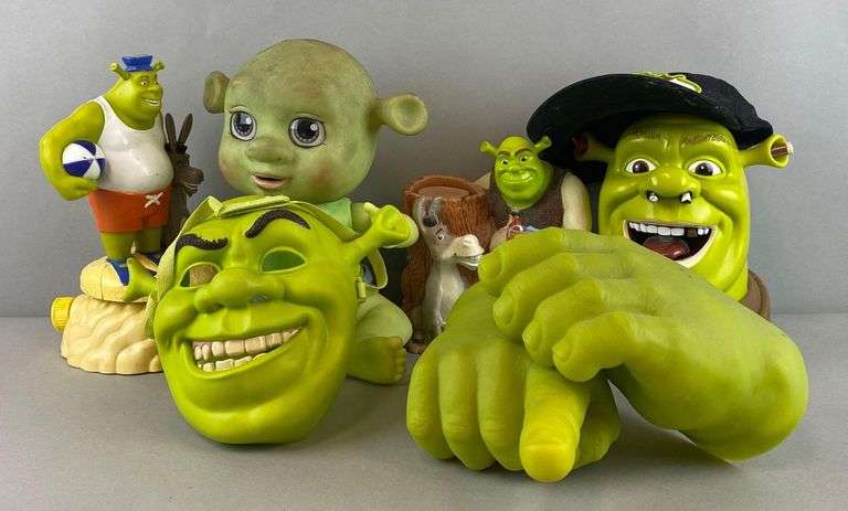 Group of 6 Shrek Toys - Matthew Bullock Auctioneers