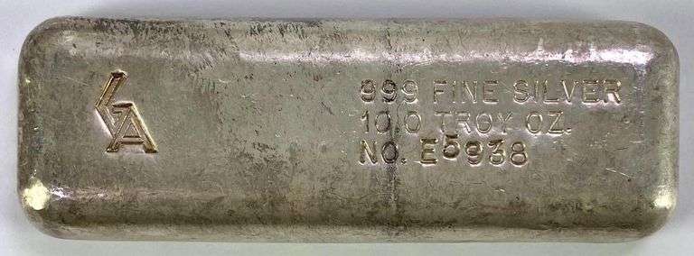 RARE Vintage Golden Analytical 999 Silver Poured 10 OZ Silver Bar ...
