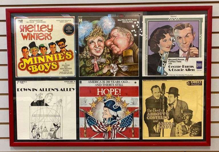 Comedy Vinyl Record Framed Collage - Matthew Bullock Auctioneers