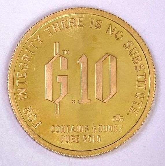 RARE Gold Standard $10 1979 Adam Smith 1/10th oz. Pure Gold Round ...