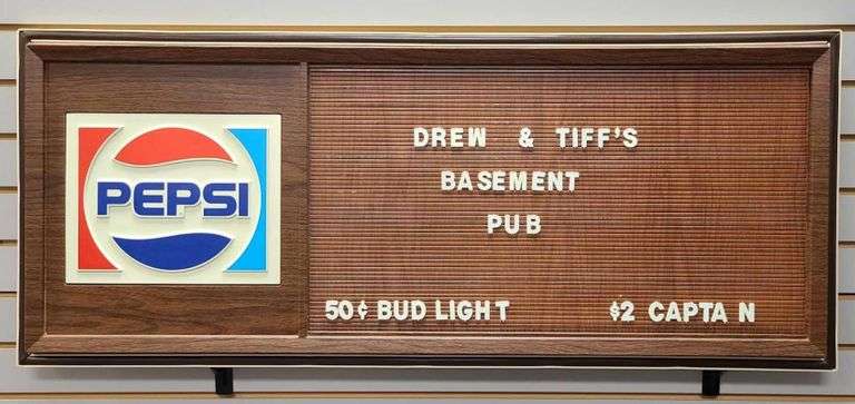Vintage Pepsi Advertising Concession Menu Board - Matthew Bullock ...
