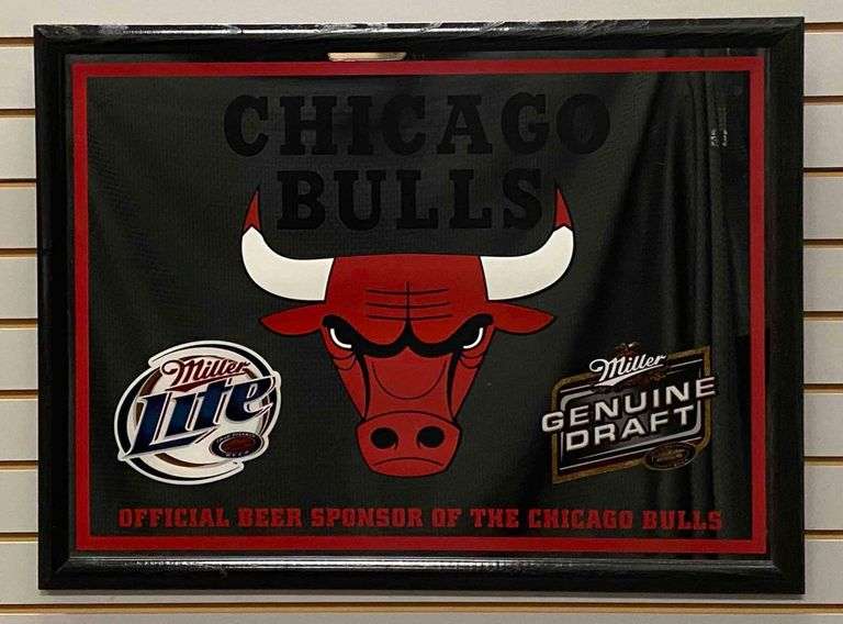 Chicago Bulls Miller Lite/MGD Advertising Beer Tavern Mirror - Matthew ...