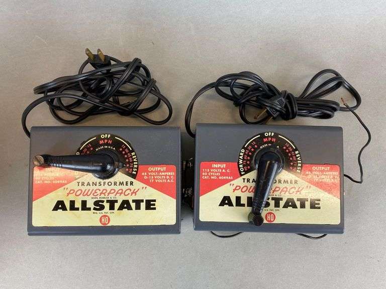 Group of 2 Allstate HO Transformer Powerpacks - Matthew Bullock Auctioneers