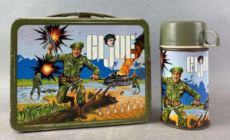 Vintage G. I. Joe Lunch Box and Thermos Set - Matthew Bullock Auctioneers