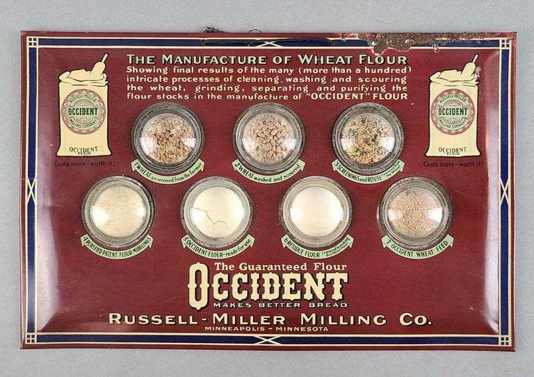 Vintage Occident Flour Sample TOC Advertising Display with Original Box ...
