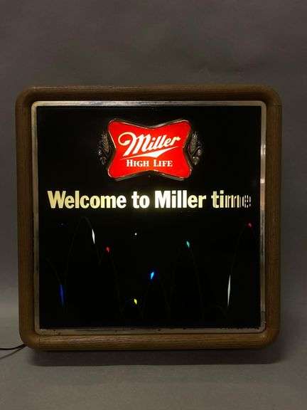 Miller High Life Light Up Motion Advertising Sign - Matthew Bullock ...
