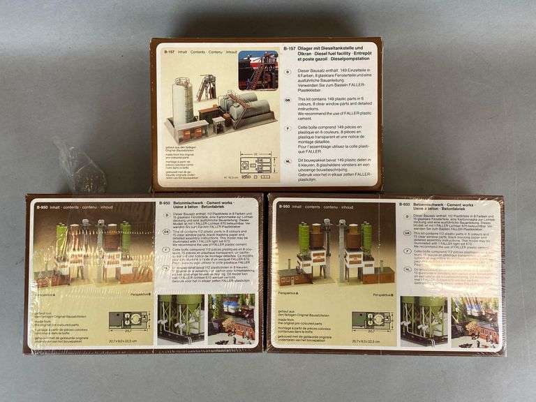 Group of 3 Faller HO-Scale Model Kits - Matthew Bullock Auctioneers
