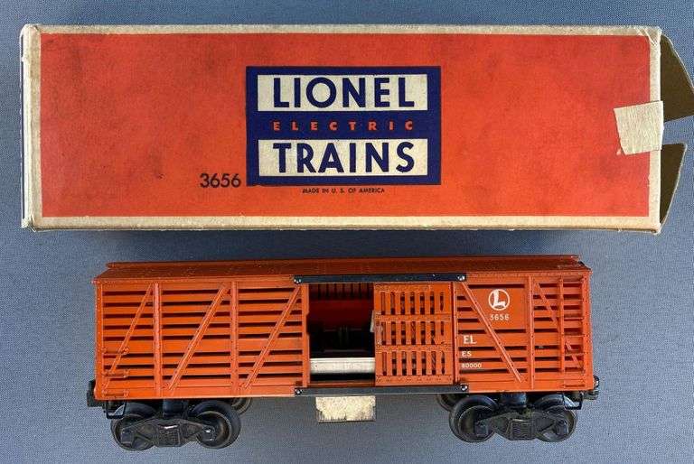 Lionel O Gauge 3656 Operating Cattle Car - Matthew Bullock Auctioneers