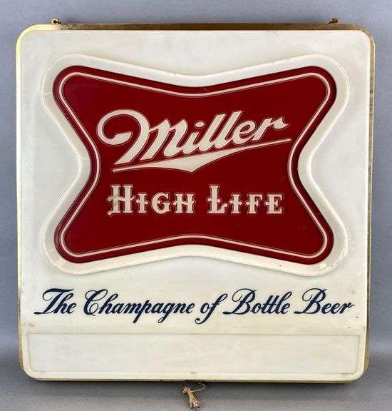 Vintage Miller High Life Light Up Advertising Sign - Matthew Bullock ...