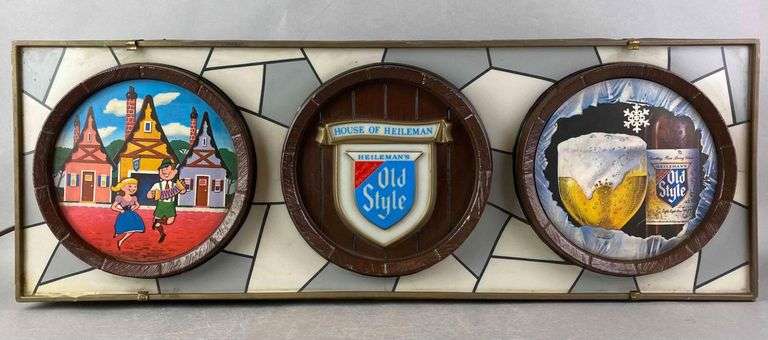 Vintage Heilemans Old Style Beer Light Up Advertising Sign Matthew Bullock Auctioneers