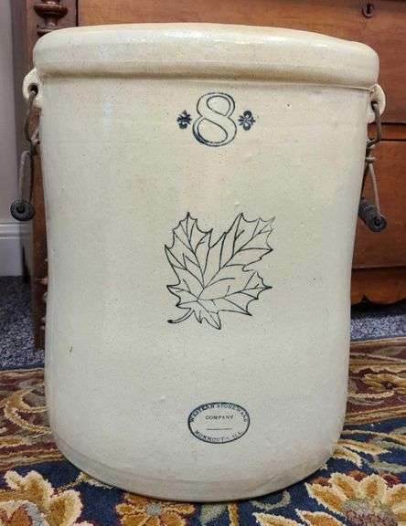 8 gallon Western Stoneware crock with handles - Matthew Bullock Auctioneers