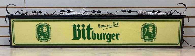 Vintage Bitburger Light Up Advertising Beer Sign - Matthew Bullock ...