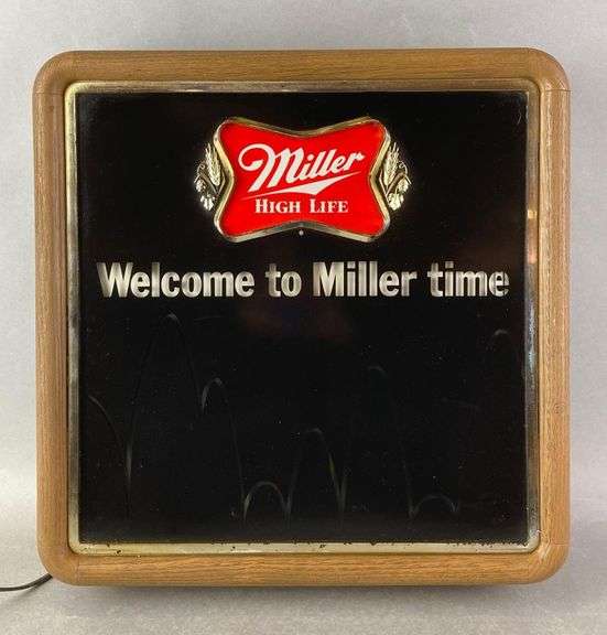 Miller High Life Light Up Motion Advertising Sign - Matthew Bullock ...