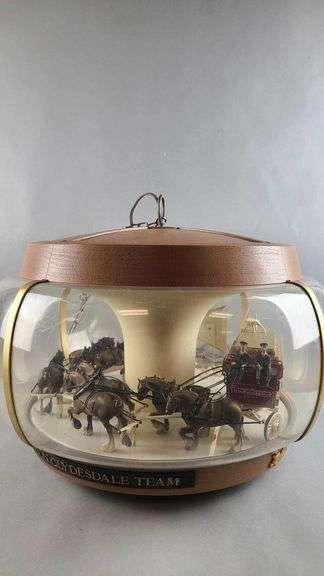 Vintage Budweiser Carousel Clydesdale Horse Parade Motion Beer Sign ...