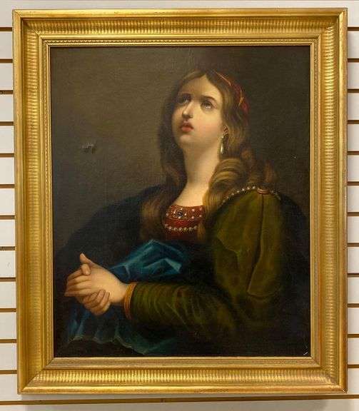 18th-19th Century Old Master Mary Magdalene Oil Painting on Canvas ...