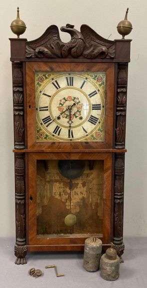Carved Eagle Eli Terry 8 Day Weight Driven Clock - Matthew Bullock ...